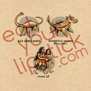 Famous Cryptids of American Samoa 8 X 10 Print - Etsy