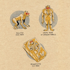 Famous Cryptids of Minnesota Print - Etsy Hong Kong