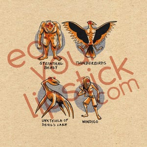 Famous Cryptids of Wisconsin Print - Etsy