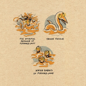 Famous Cryptids of Nevada 5 X 7 Print - Etsy