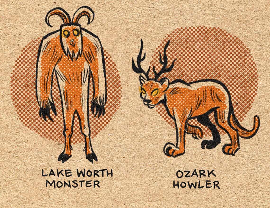 Famous Cryptids of Texas Print 11 X 14 - Etsy