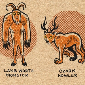Famous Cryptids of Texas Print - 5" X 7" - Etsy Canada