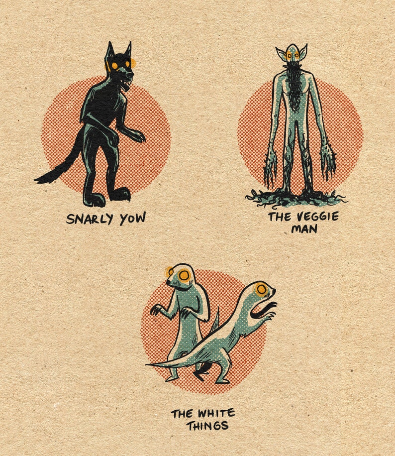 Famous Cryptids of West Virginia Print - Etsy