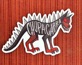 El Chupacabra Vinyl Sticker Goat Sucker Cryptid Vinyl Sticker Decal ...