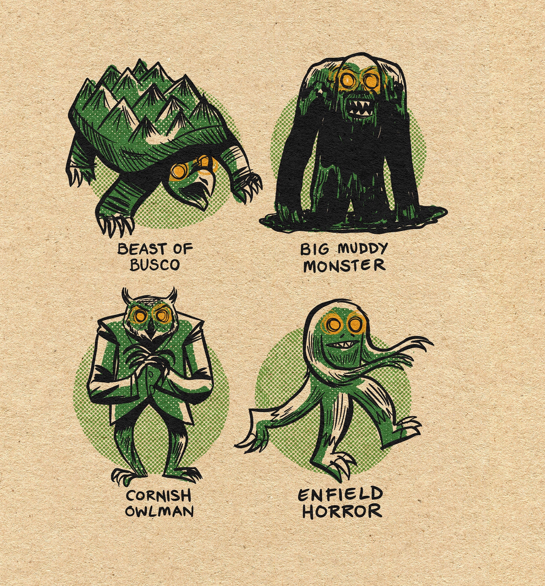 Famous Cryptids of Illinois 11 X 14 Print - Etsy