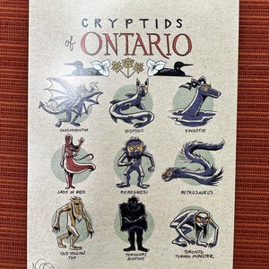Ontario Cryptids Print & Sticker Set - Etsy Canada