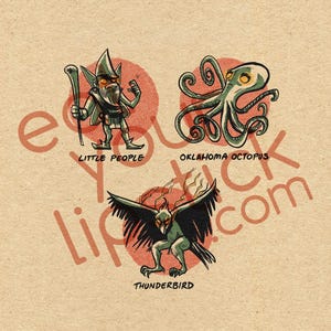 Famous Cryptids of Oklahoma 8 X 10 Print - Etsy