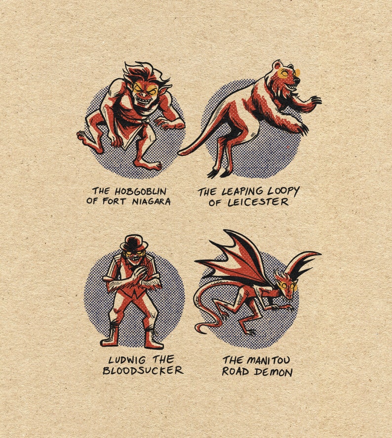 Famous Cryptids of New York Print - Etsy