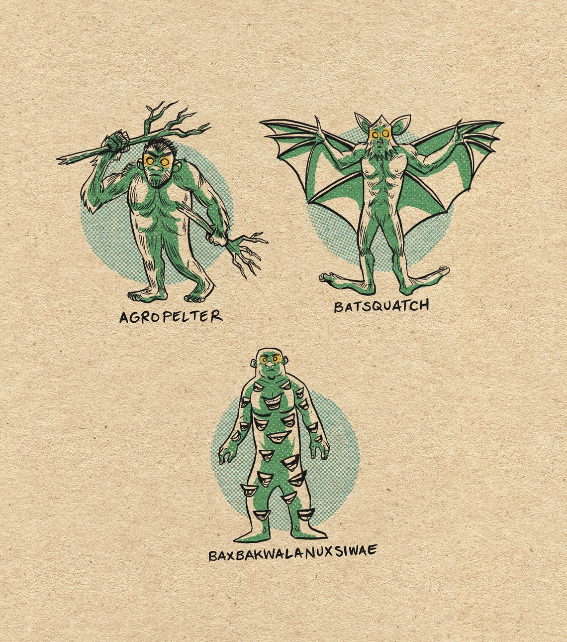 Famous Cryptids of Washington Print - Etsy