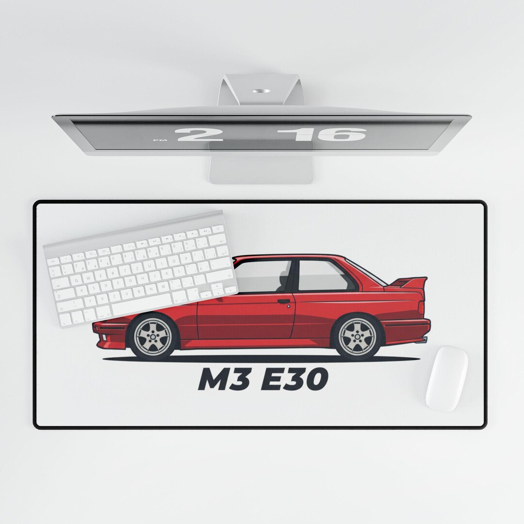 BMW M3 E30 Illustration Desk Mat | Car Culture Mouse Pad - Etsy