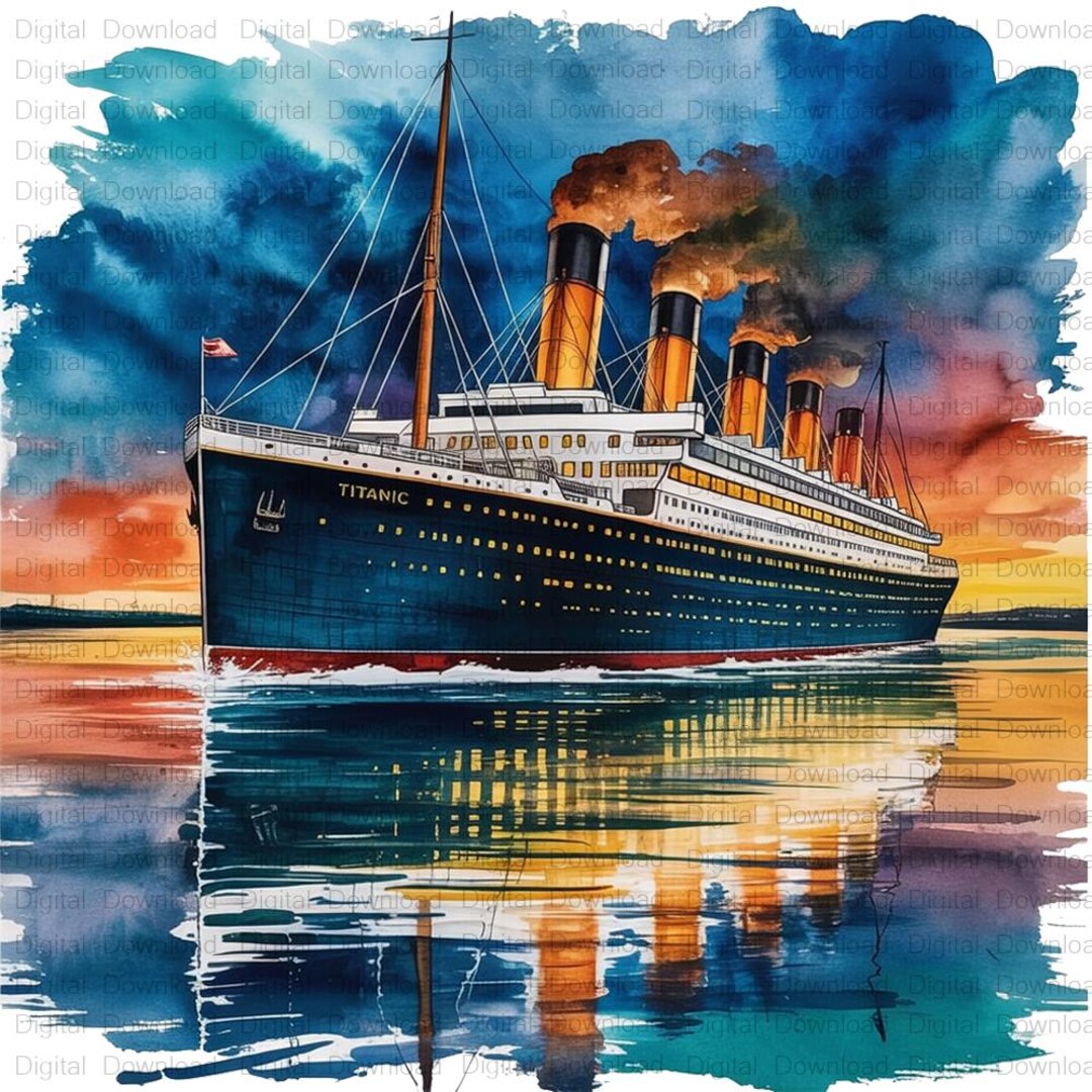 Titanic Watercolor Clipart Bundle, Nautical PNG (digital Download) - Etsy