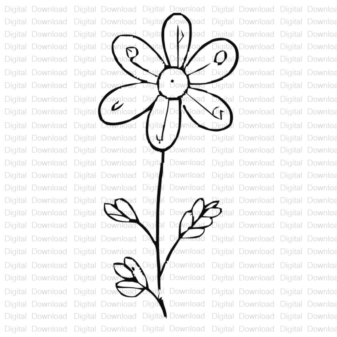 Botanical Line Art Clipart Bundle, Floral SVG PNG (digital Download) - Etsy