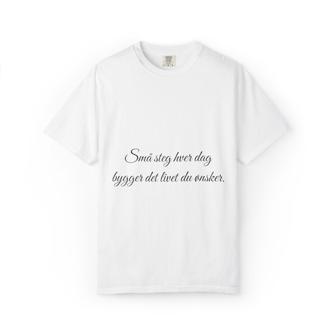 Norwegian Quote T-shirt | Front & Back Minimal Calligraphy - Etsy