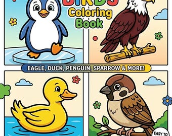 Birds Coloring Book for Kids | Printable Coloring Pages | Animal ...