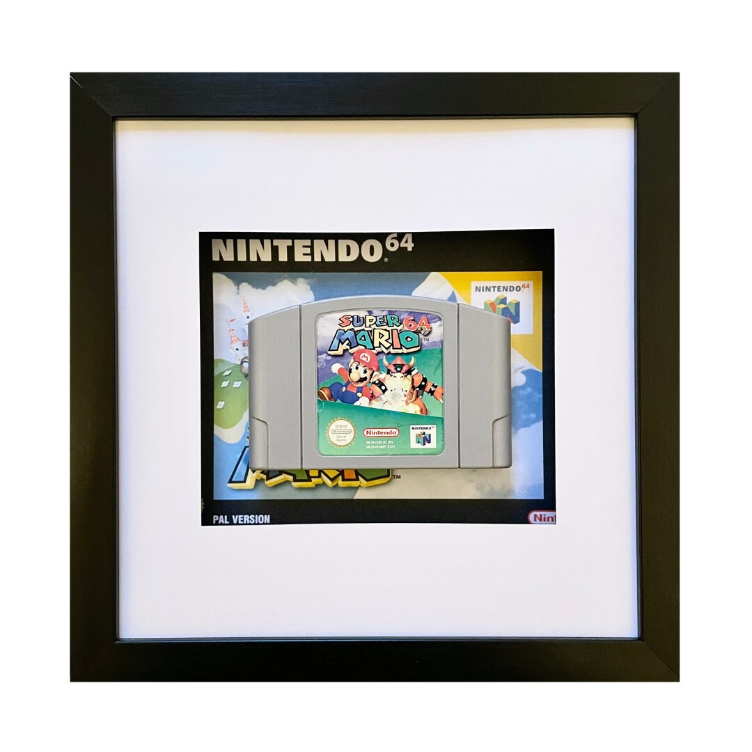 Super Mario 64 N64 Game Cart Framed Wall Art - Etsy
