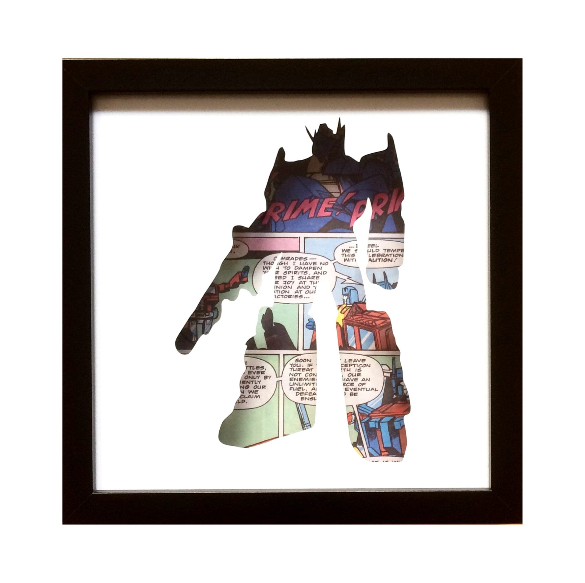 Optimus Prime Silhouette Wall Art Transformers Autobots Robots in ...