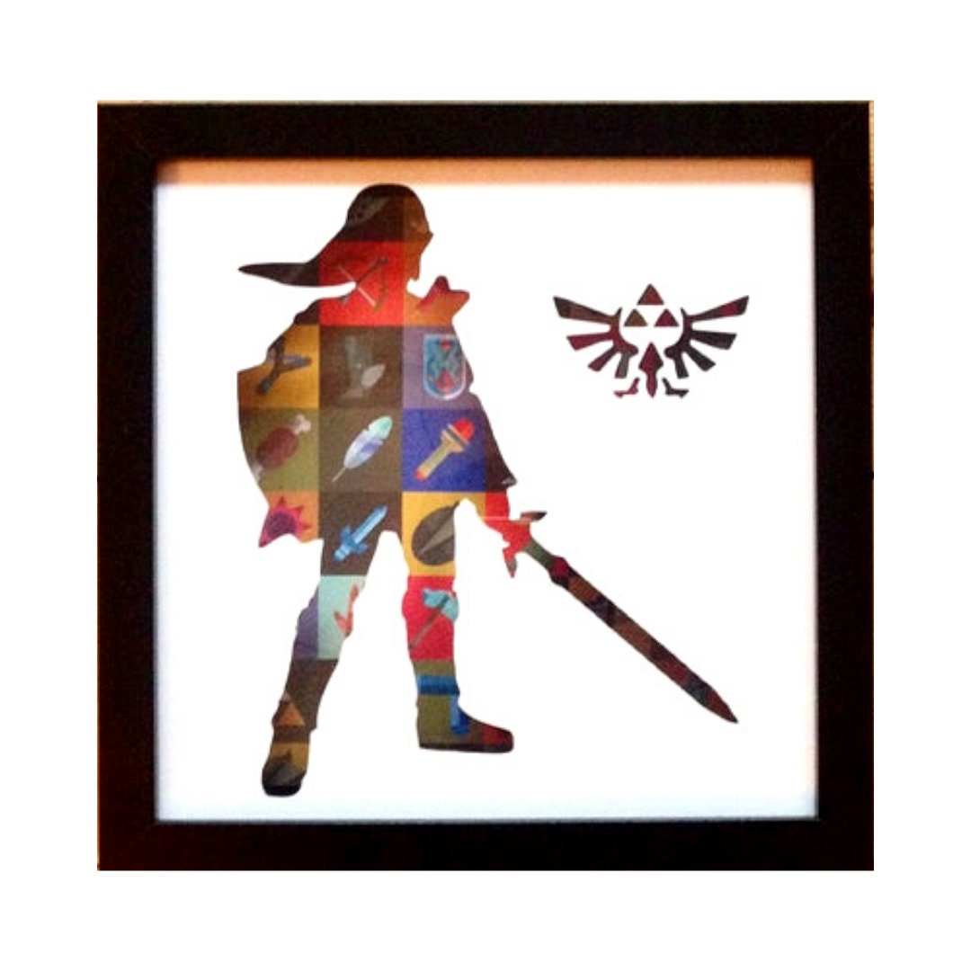 Zelda Silhouette Wall Art the Legend of Zelda Fathers Day Gift Present ...
