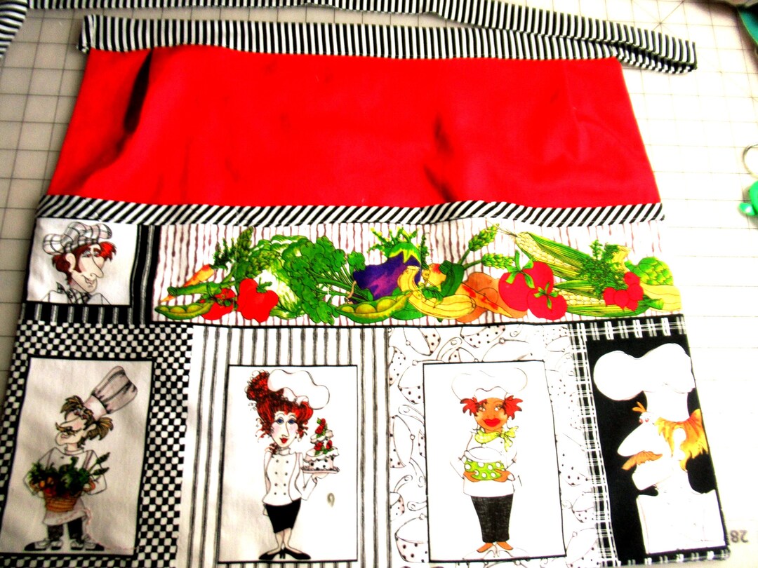 Happy Chefs Vendors Apron, Shopping Apron, Half Apron, Kitchen Apron ...