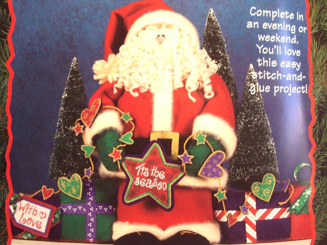 Vintage Santa's Chill Chaser Craft Kit: Stitch & Glue Project - Etsy