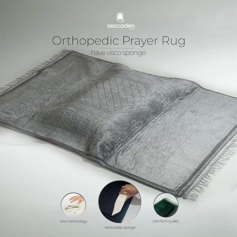 Orthopedic Prayer Mat– 7cm Visco Foam, Velvet Janamaz - Etsy