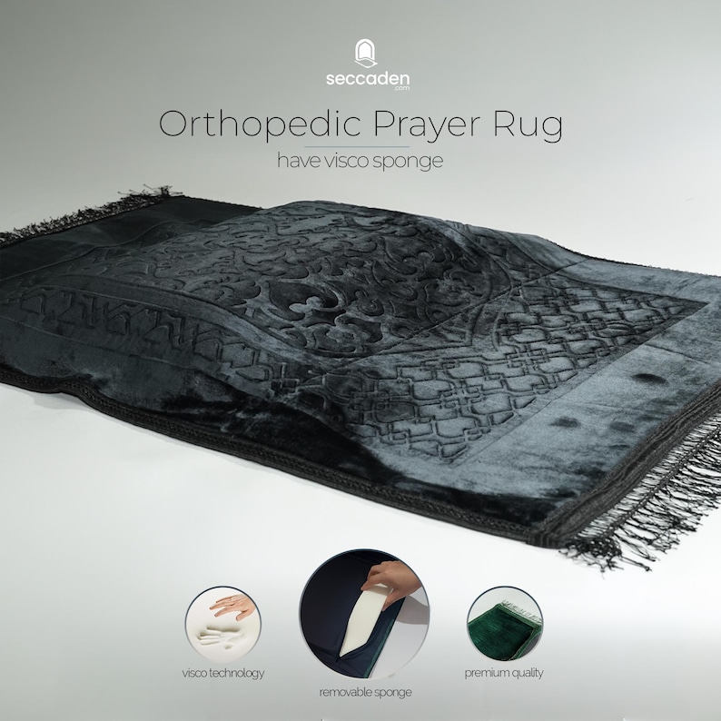 Orthopedic Prayer Mat– 7cm Visco Foam, Velvet Janamaz - Etsy