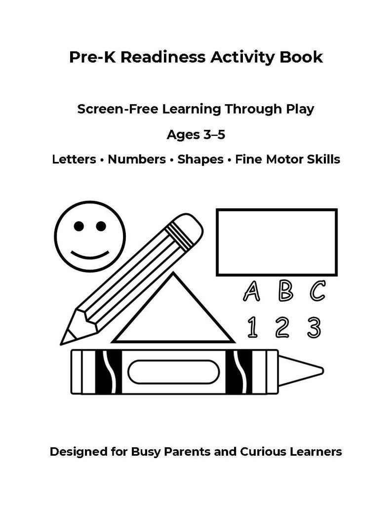 Pre-k Readiness Activity Book | Ages 3–5 | Screen-free Learning ...
