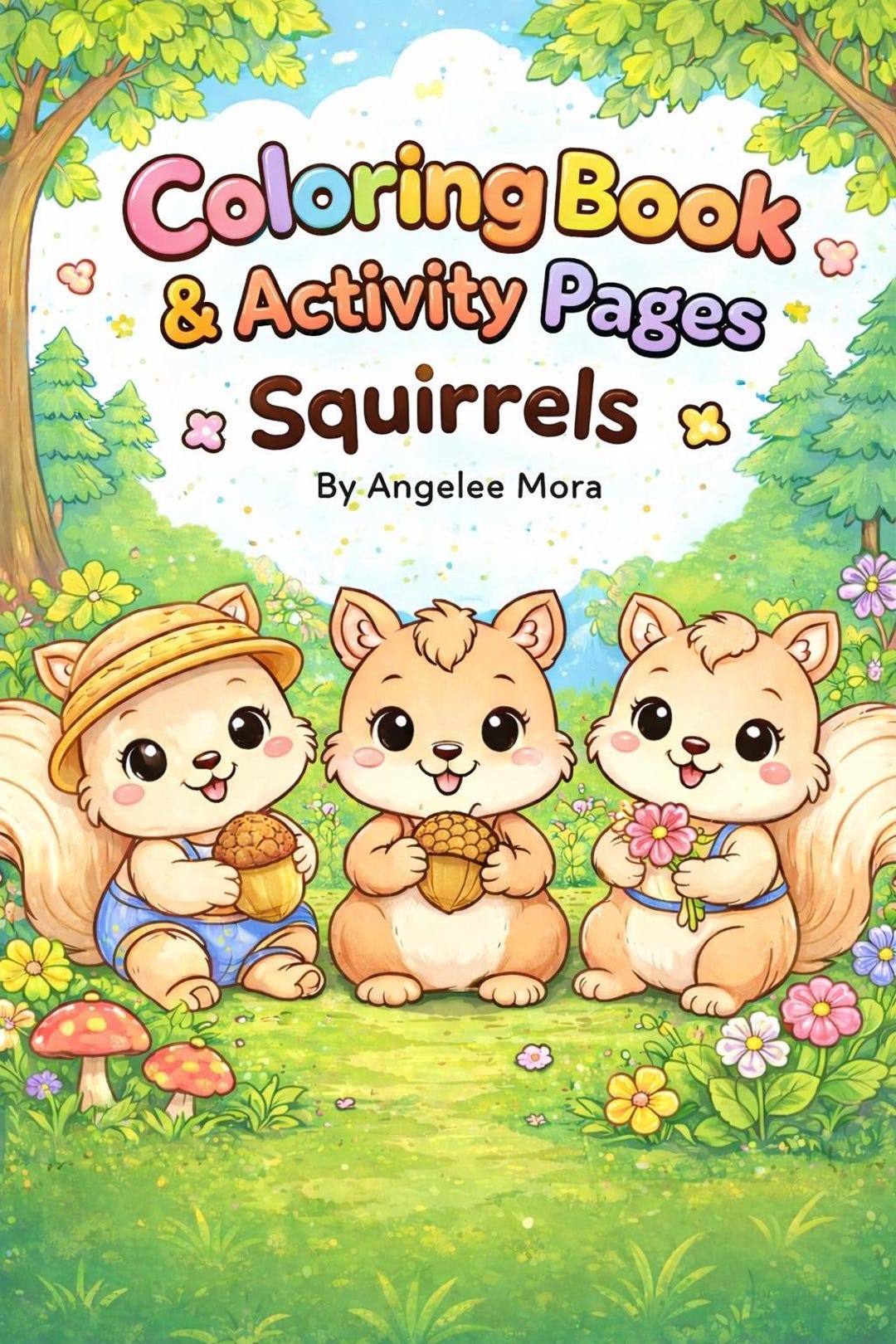 Squirrel Coloring Book for Kids – Woodland Animals Activity Pages ...