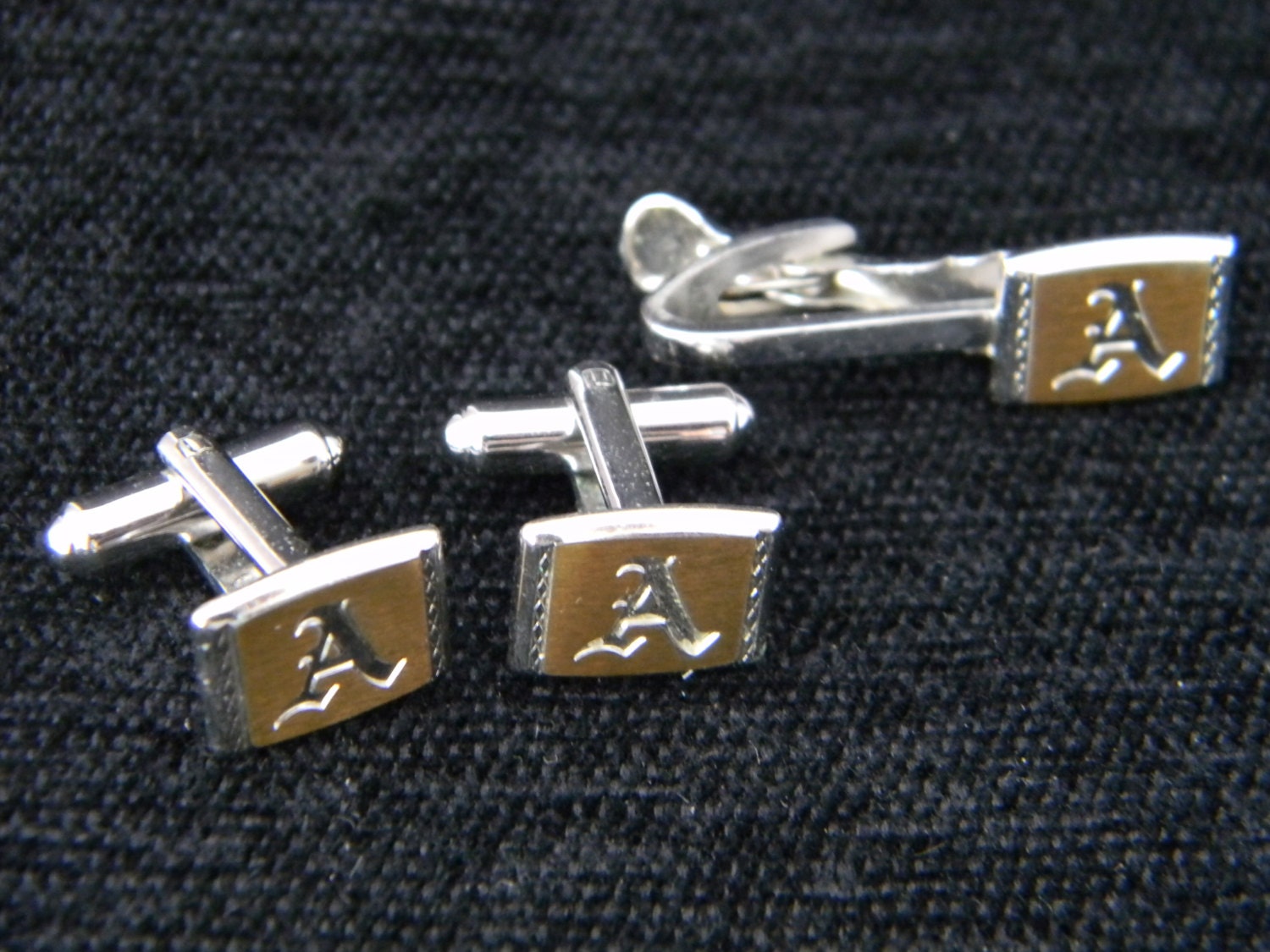 Vintage Hickok Cuff Link and Tie Clasp Initial A - Etsy