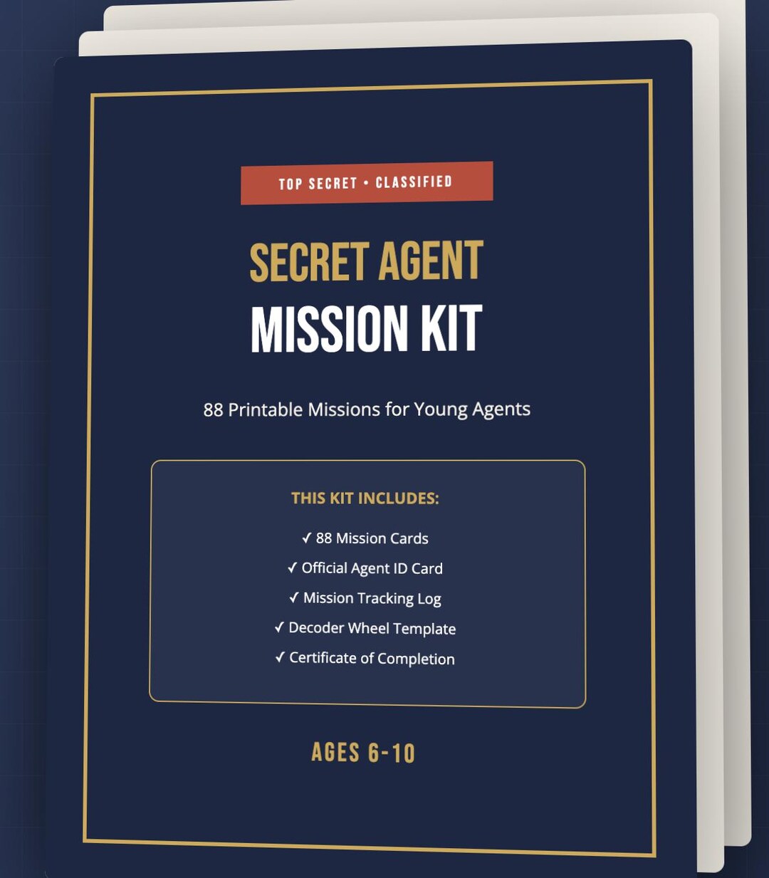 Secret Agent Mission Kit | 88 Printable Activity Cards (instant ...