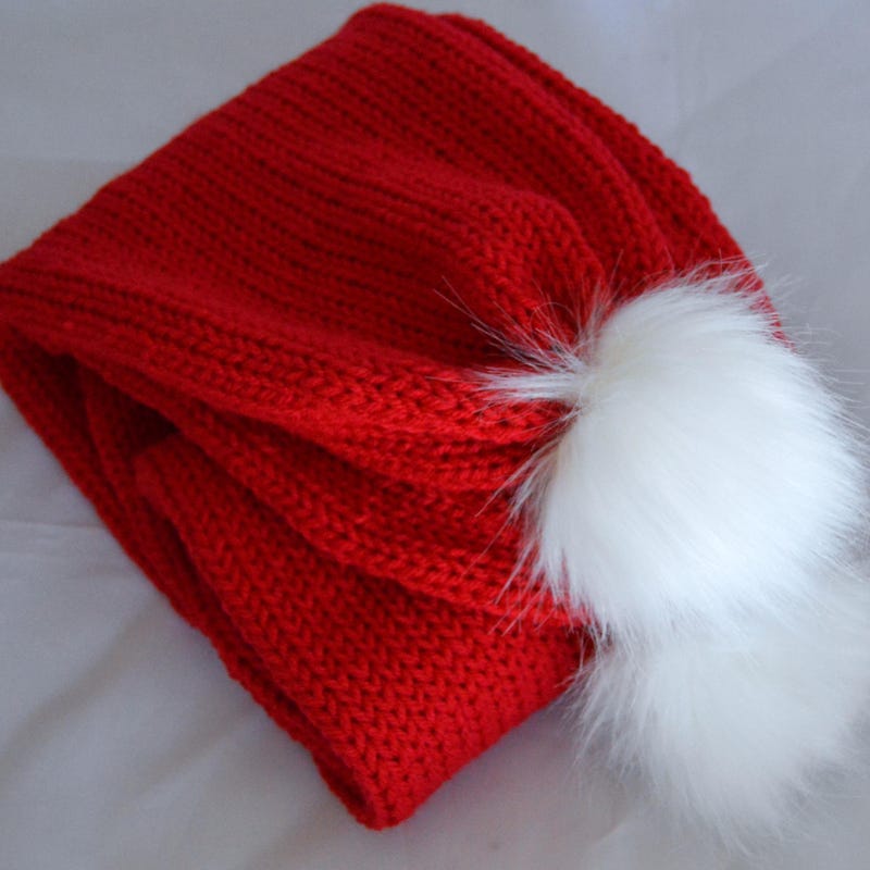 Santa Scarf - Etsy