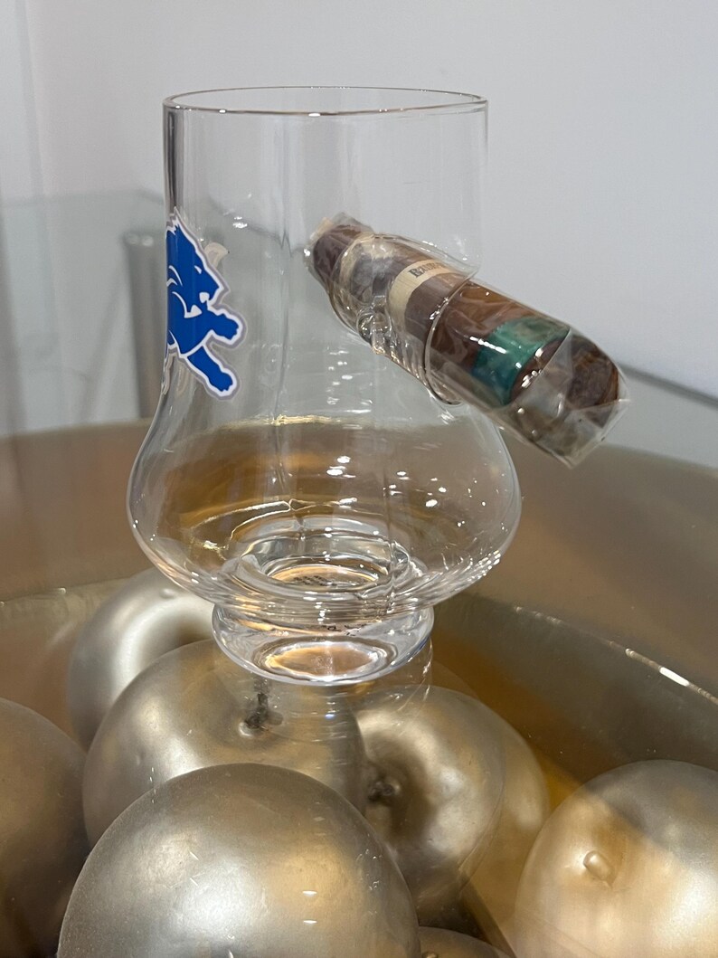 Detroit Lions Cigar Snifter Glass With Cigar Holder - Etsy