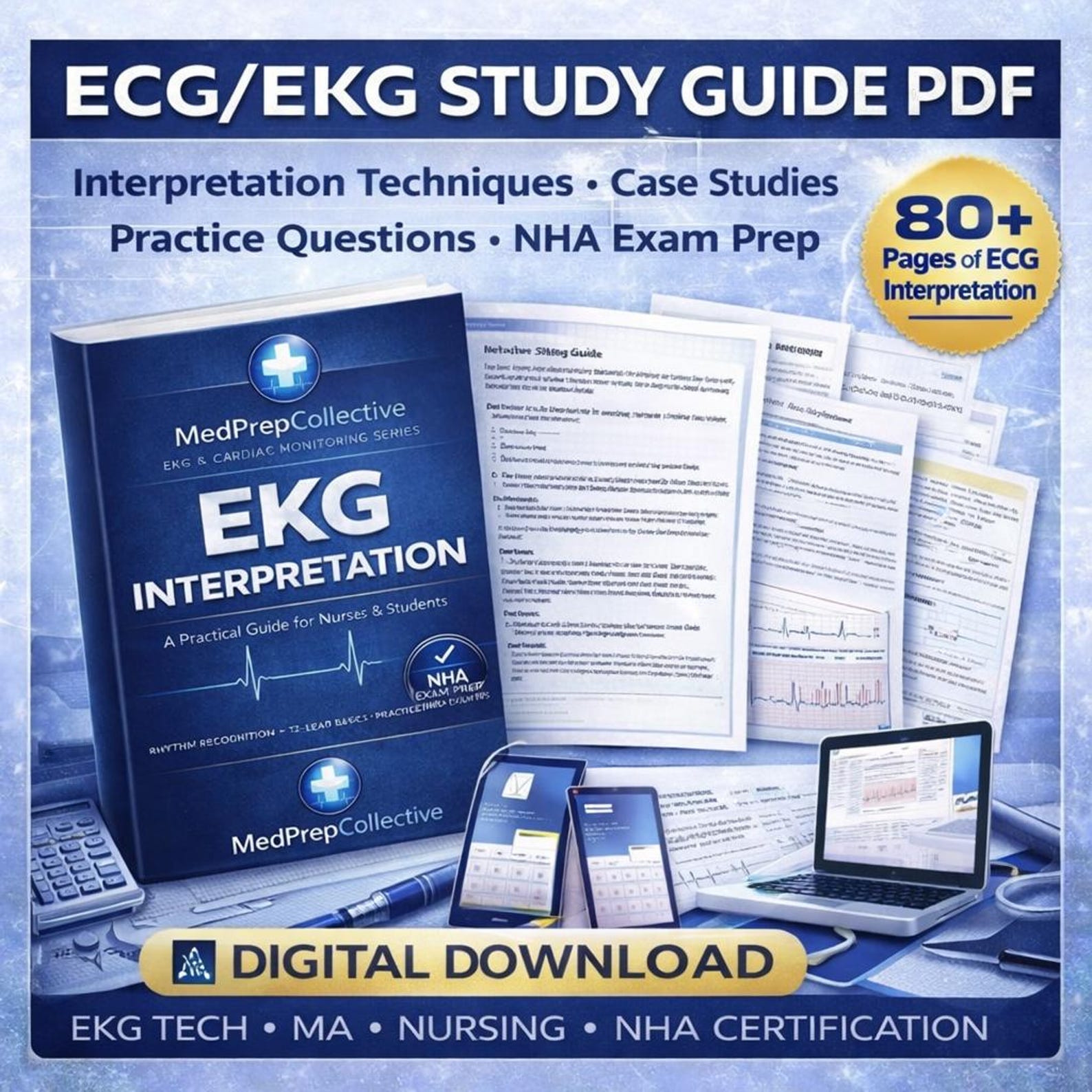 ECG Interpretation Study Guide PDF | Cardiac Rhythms, Case Studies ...