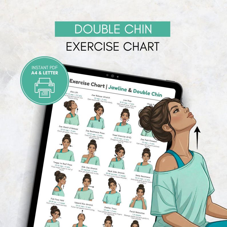 Jawline & Double Chin Exercises, Face Exercises for Jaw and Neck ...