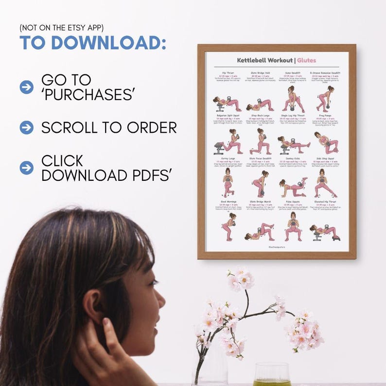 Kettlebell Workout Bundle Printable PDF | Kettlebell Exercise Chart ...