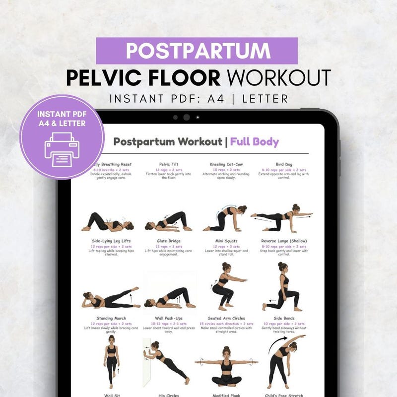 Postpartum Care Workout - Etsy