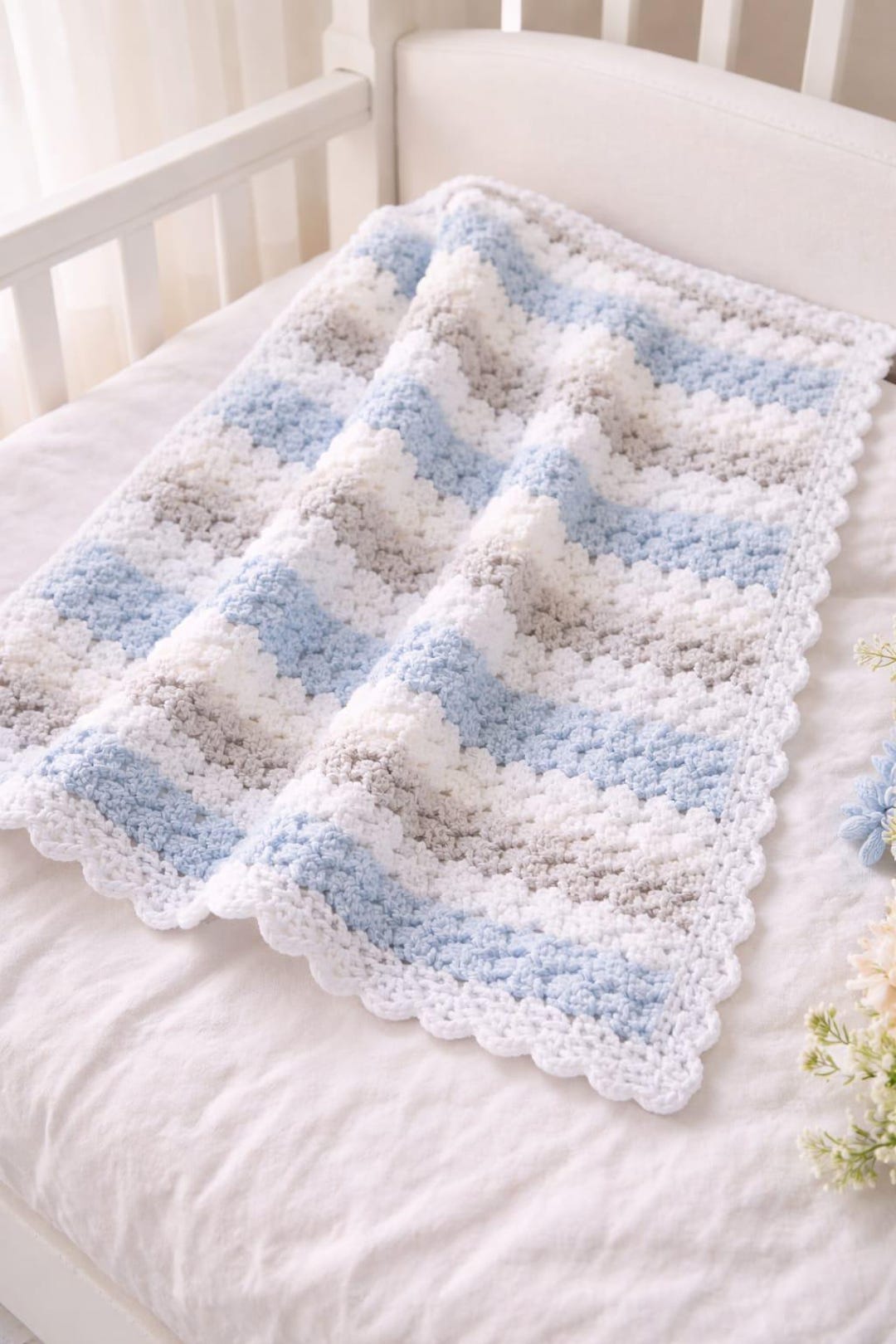 Handmade Easy Mosaic Crochet Knit Baby Blanket Pattern Pdf Download ...