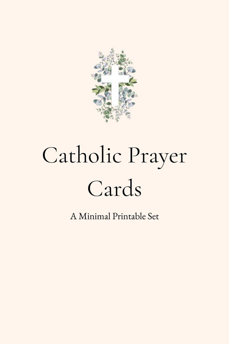 Catholic Prayer Cards Printable | Minimal Catholic Prayers ...
