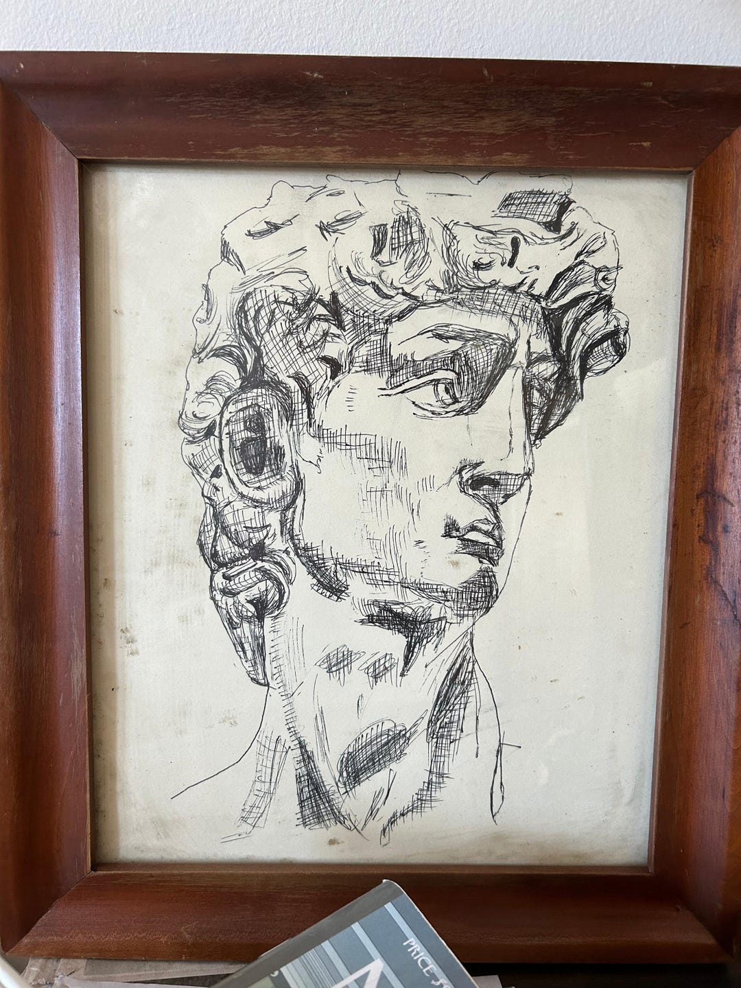 Michelangelo's David Sketch With Frame - Etsy