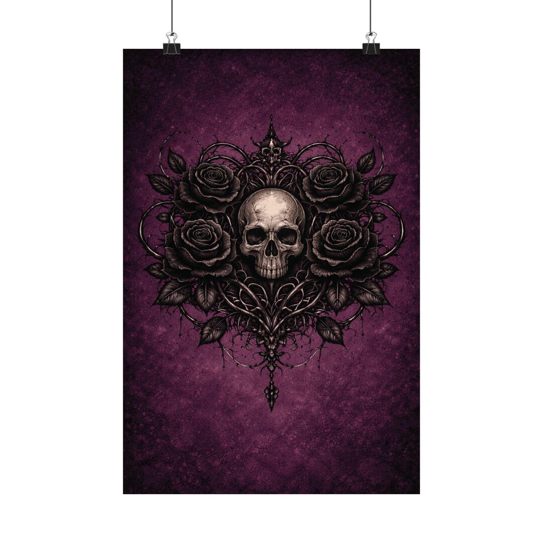 Gothic Poetry Matte Vertical Poster | Dark Romantic Typography - Etsy