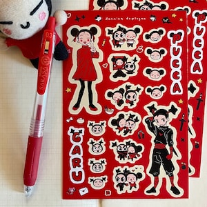 Pucca and Garu Stickers - Etsy
