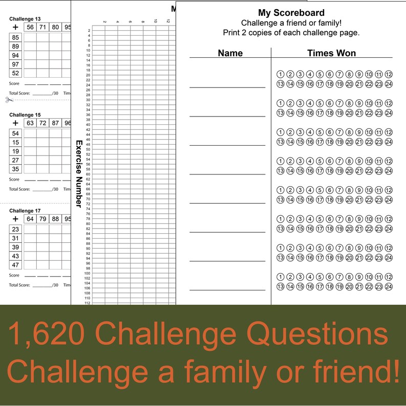 Mental Math Mastery - Addition | Gamified Learning - Challenge Family ...