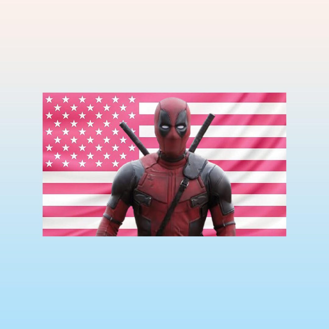 Deadpool Pink American Flag Tapestry – Marvel Antihero Wall Flag ...