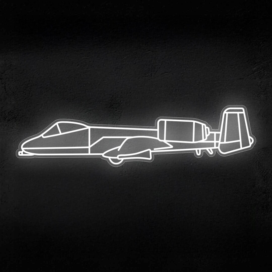 A-10 Warthog Neon Sign, Thunderbolt II Wall Art, USAF Veteran Gift ...