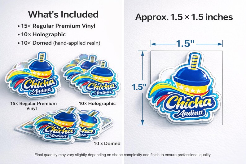 Custom Sticker Mix – Domed Resin, Holographic & Vinyl Die Cut Stickers ...