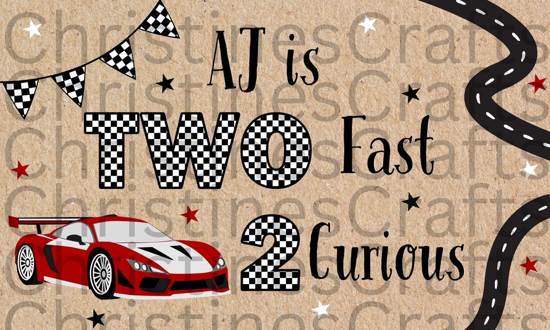 Two Fast 2 Curious Banner Mock-up Digital Download - Etsy