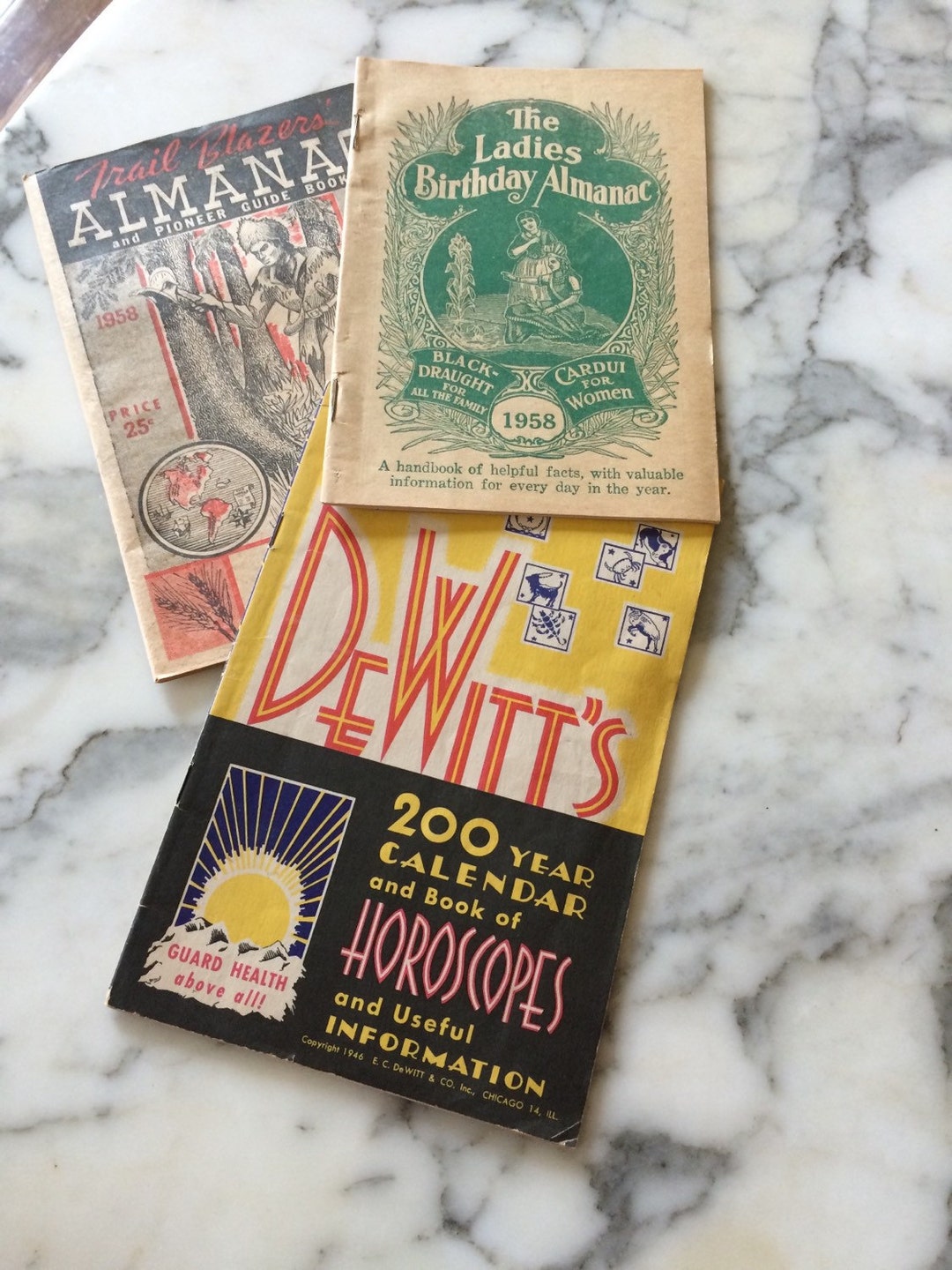 Ladies Birthday Almanac Trail Blazers' Almanac and Dewitt's Calendar ...