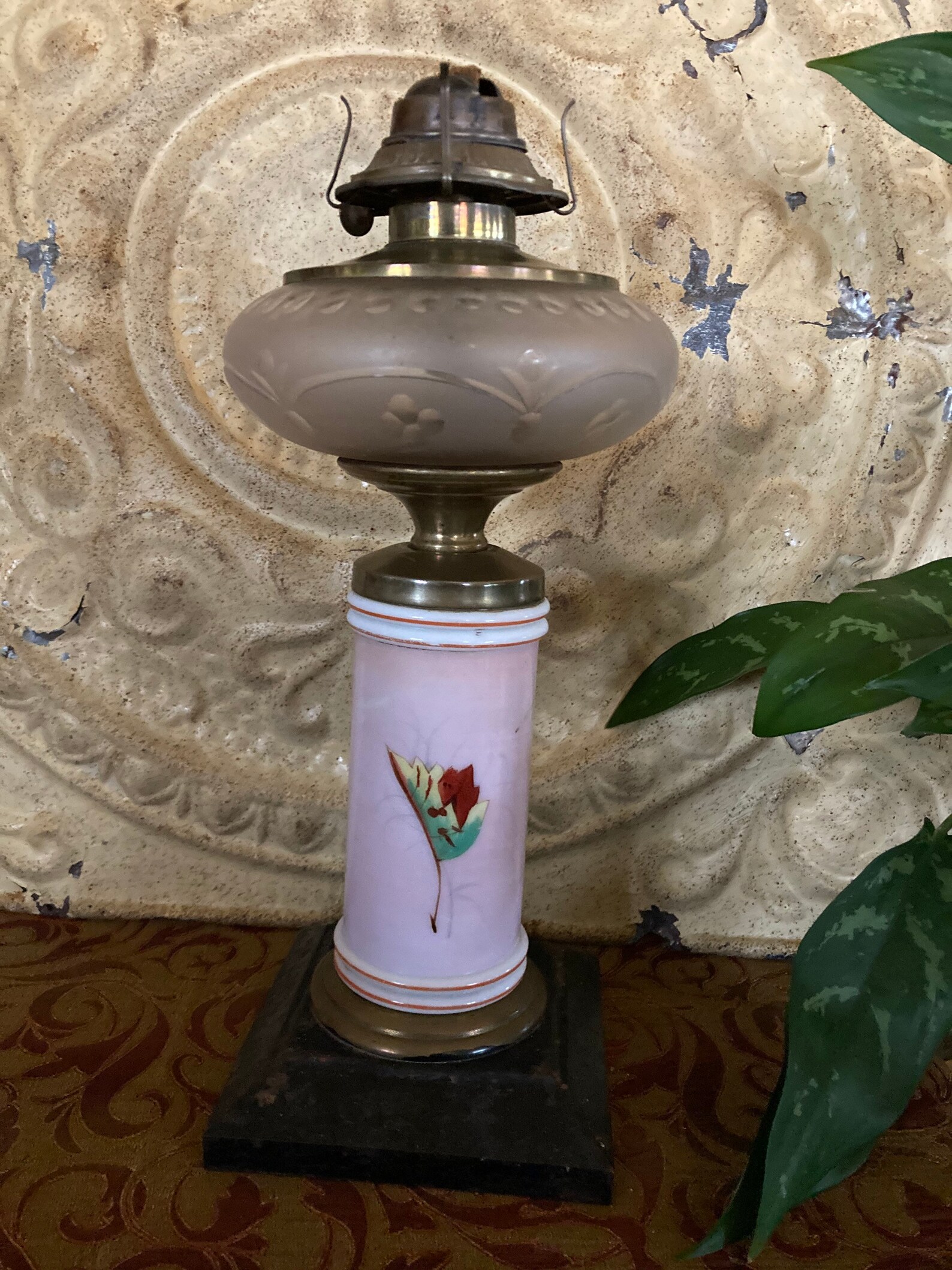 Antique Oil Lamp Early American Pattern Glass Milk Glass - Etsy