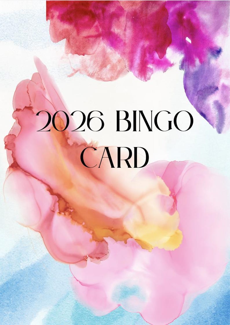 2026 Vision Board Bingo Card | Watercolour Customizable Template - Etsy