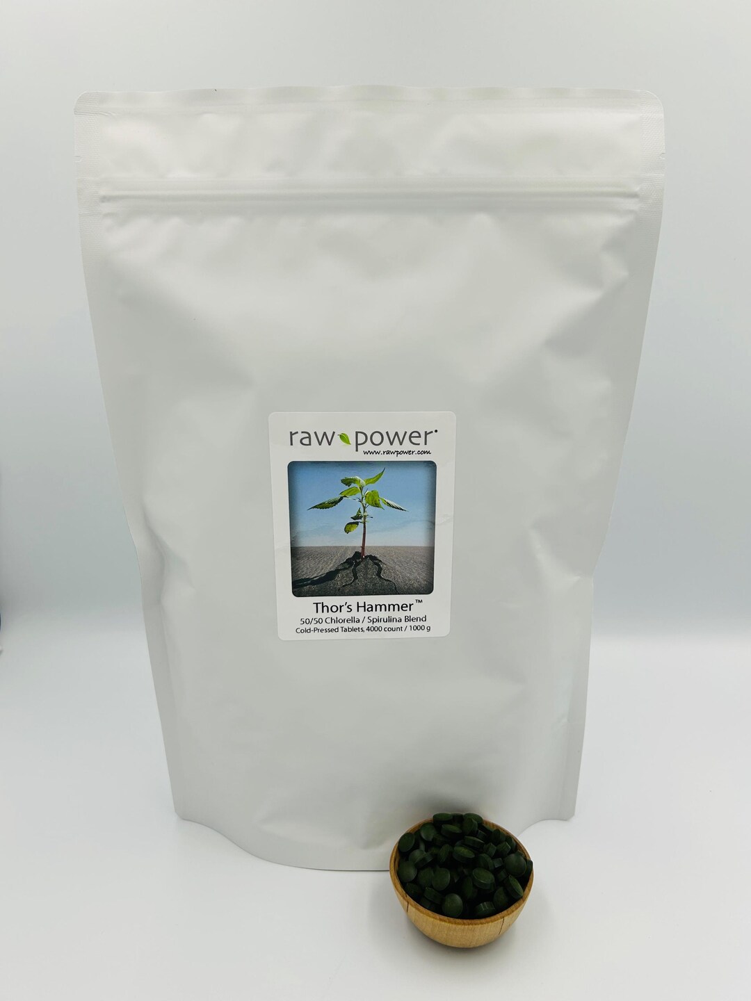Thor's Hammer Chlorella/spirulina, 4000 Cold-pressed Tablets, Raw Power ...