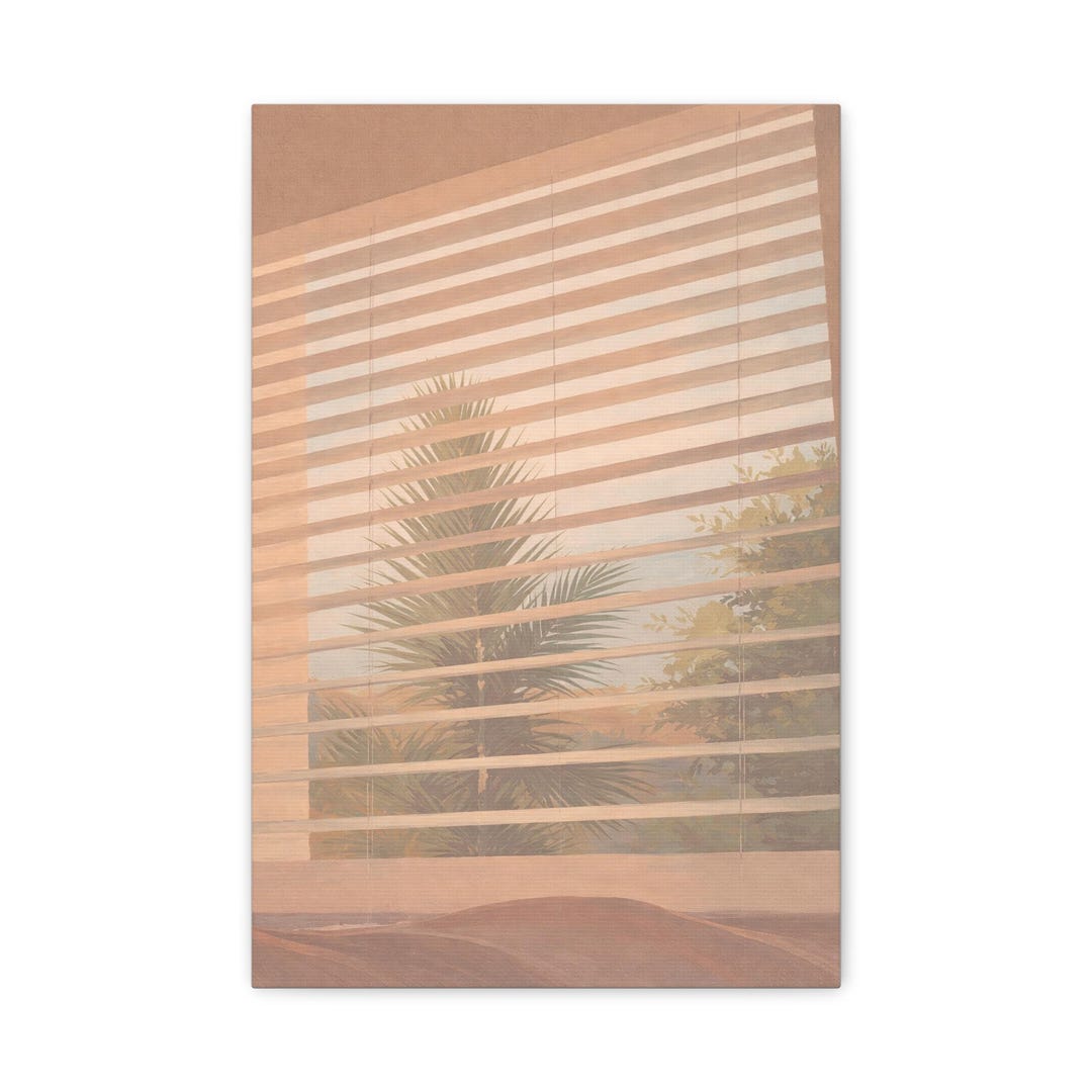 Sunlit Window Blinds | 80s Pop Art Matte Canvas - Etsy